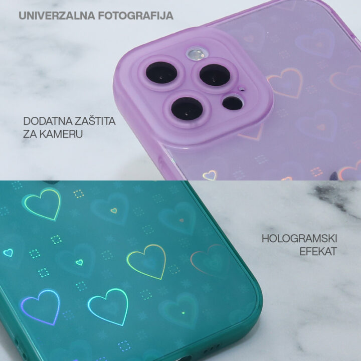 Futrola Heart Color IMD Za IPhone 14 Pro Max 6.7 Roze