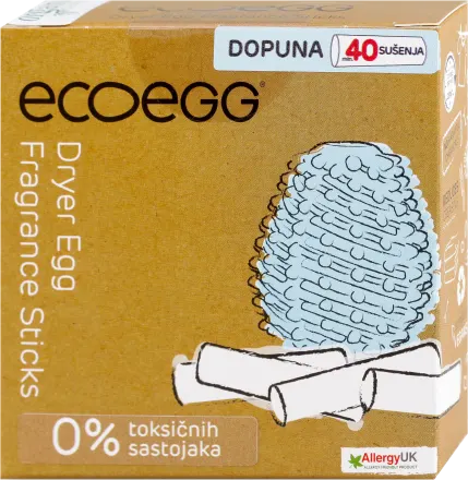 ecoegg
Dopuna za eko-jaje za sušilicu, 40 sušenja, 1 kom