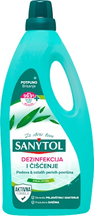 SANYTOL
Sredstvo za čišćenje i dezinfekciju podova, 1 l
Biocid