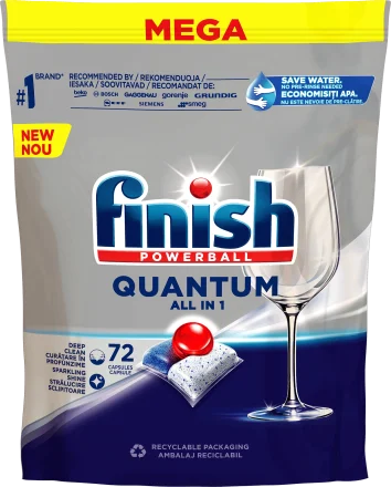 Finish
QUANTUM Regular - tablete za mašinsko pranje posuđa, 72 kom