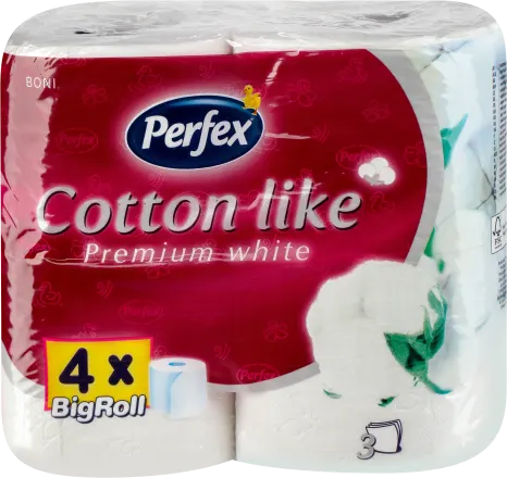 Perfex
Perfex Cotton like Premium white 3-slojni, 4 kom