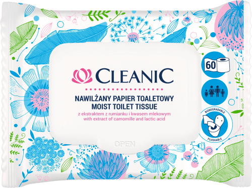 CLEANIC
Vlažni toalet papir, 60 kom