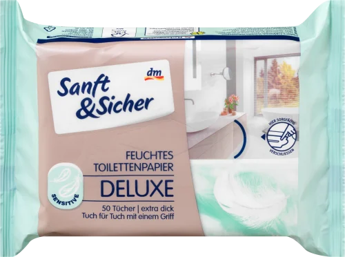 Sanft&Sicher
DELUXE vlažni toaletni papir – SENSITIVE, 50 kom