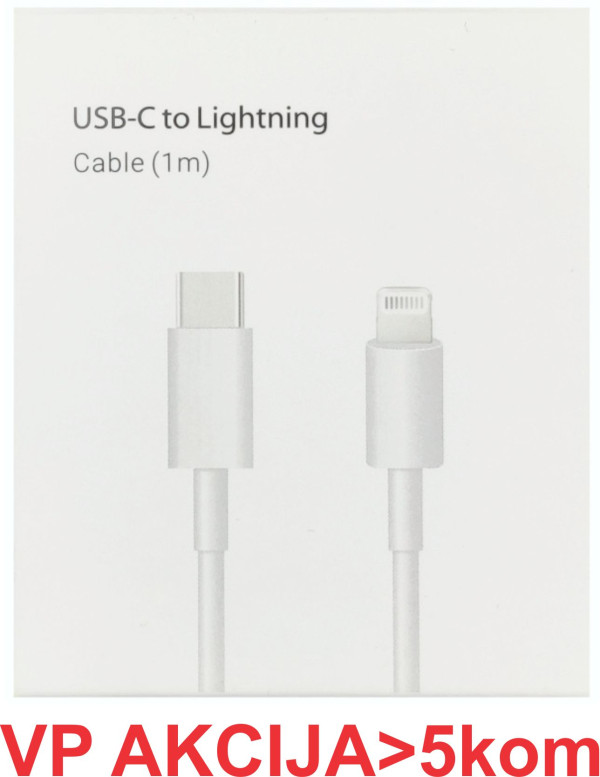 CCP-AMCM-AMLM-1.0M ** Gembird 20W PD kabl USB-C na Lightening 8-pin, USB 3.0, 1m, white (167)