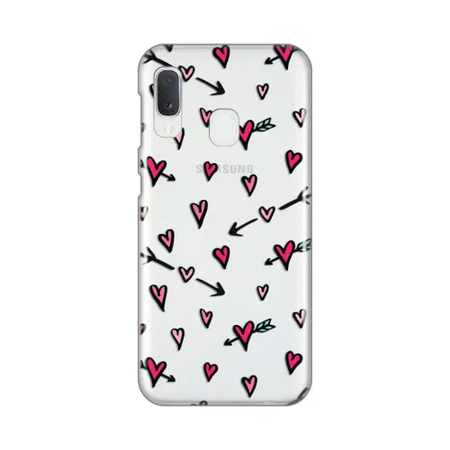 Silikonska futrola - maska print Skin za Samsung A202 Galaxy A20E Heart Pattern