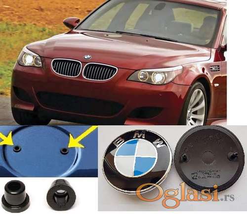 BMW ALUMINIJUMSKI znak hauba/gepek E60 originalni reljefni 82 mm