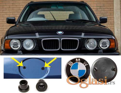 BMW ALUMINIJUMSKI znak E34 hauba/gepek originalni reljefni 82 mm