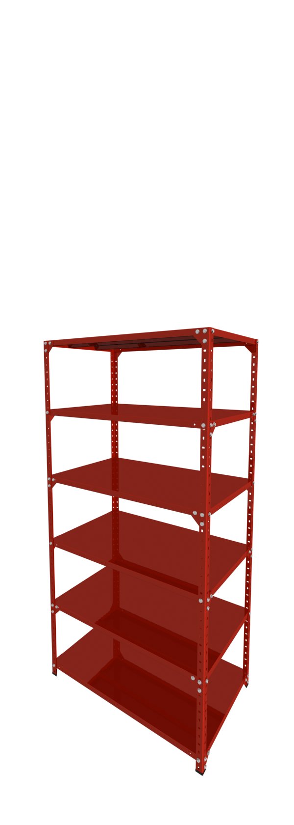 METALNA POLICA C 200X100X60/6 CRVENA