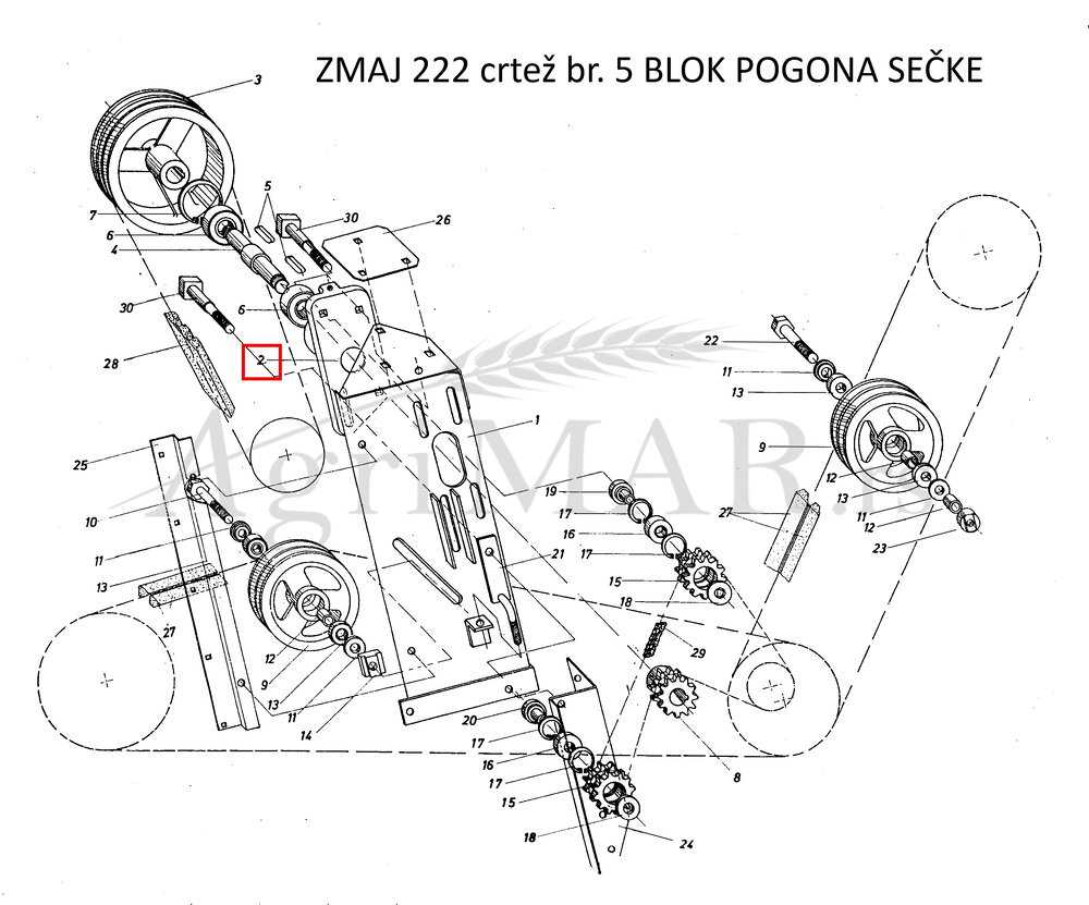 222.0254102 nosač remenice