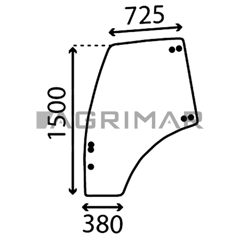 staklo vrata levo – tonirano [DEUTZ FAHR-0441.3561]