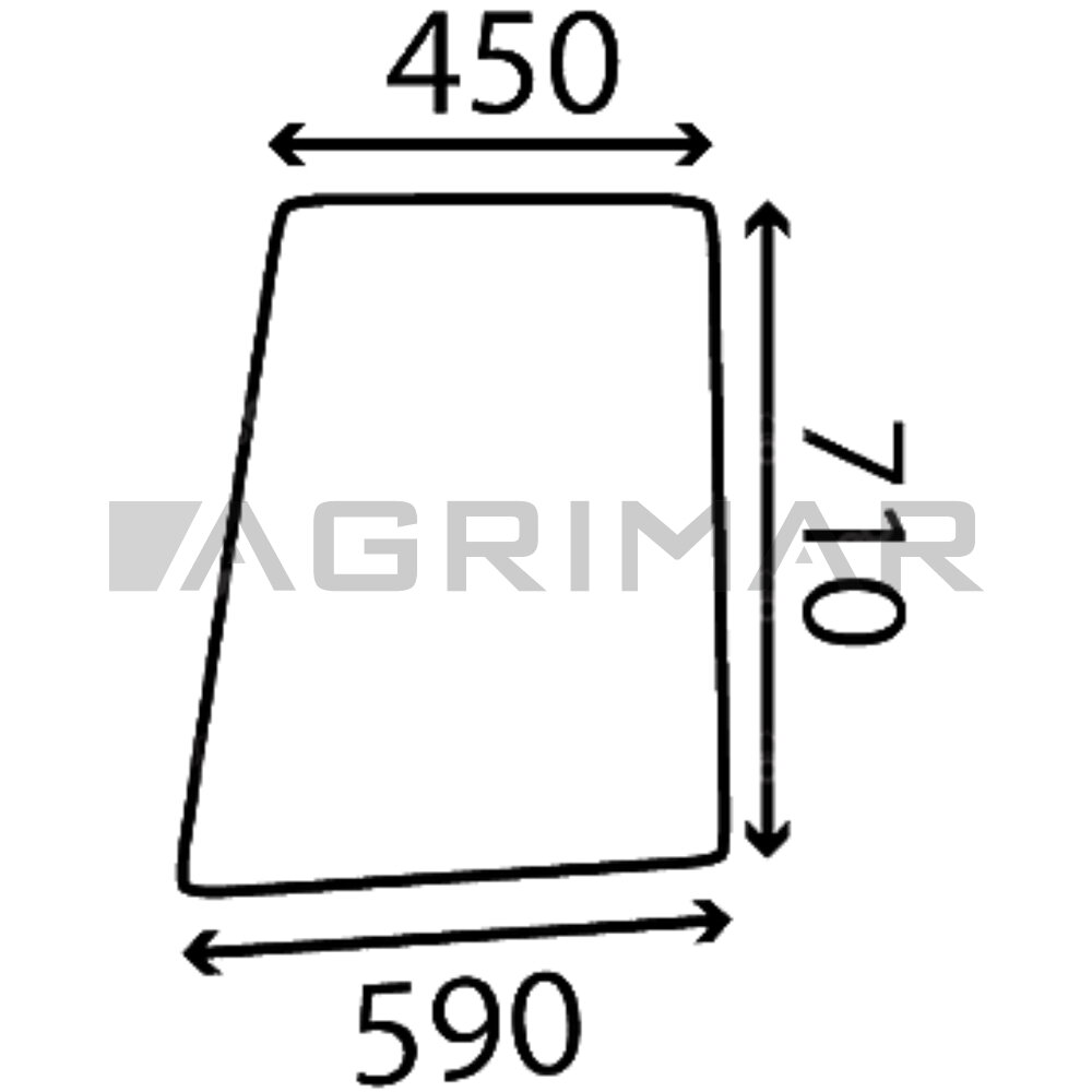 staklo vrata gornje - tonirano 450 x 590 x 710 mm [FENDT-178.810.111.130]