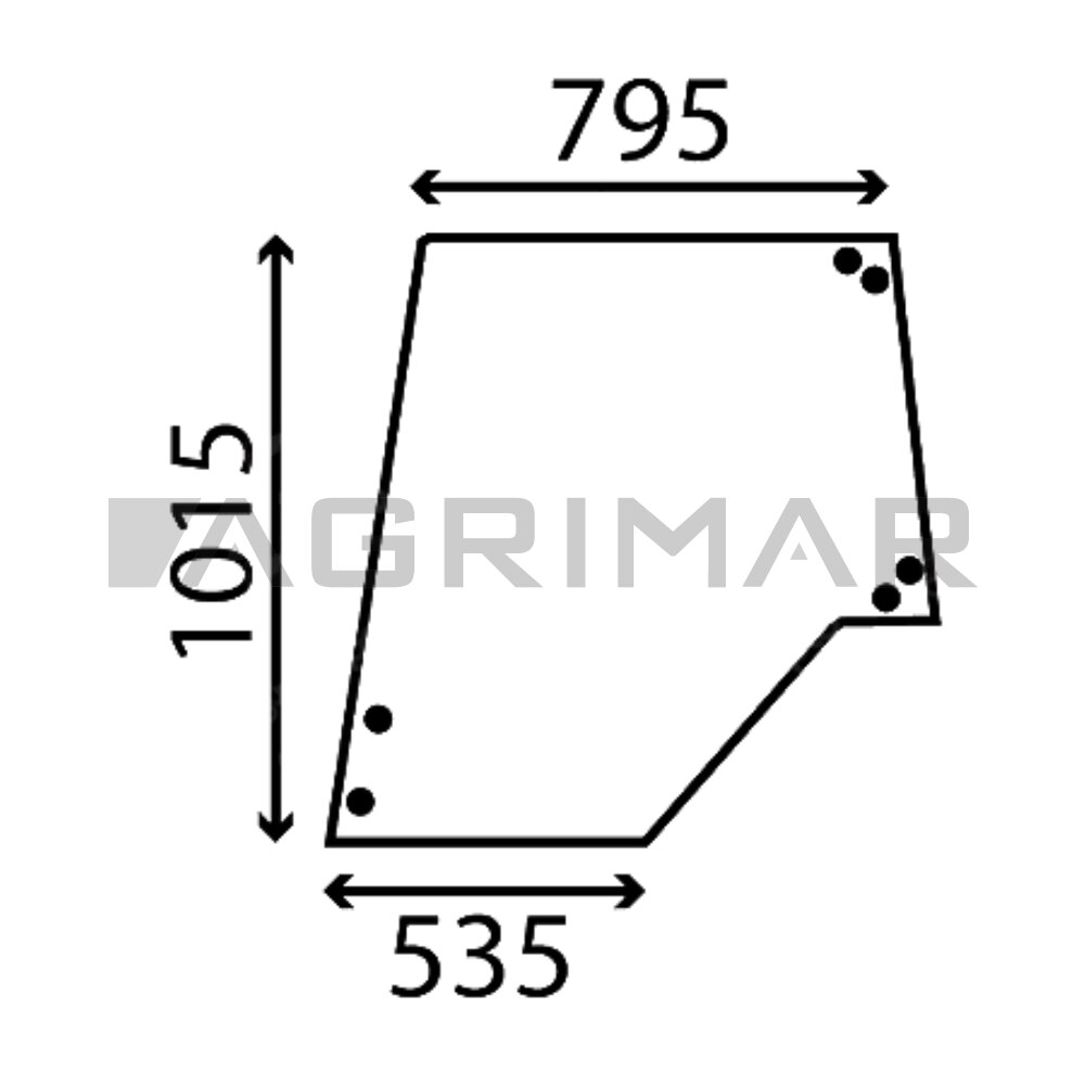 staklo vrata gornje 1015 x 795 x 535 mm [MASSEY FERGUSON-3582737M1]