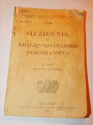 Službovnik za Kraljevsko Ugarsko domobranstvo 1913