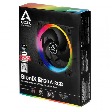 Gaming Fan with PWM PST Arctic BioniX P120 A-RGB, 12cm, 4 pin, ACFAN00146A