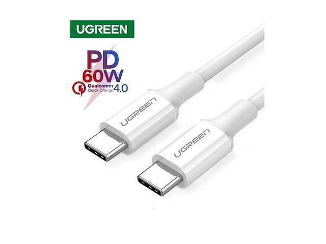 Kabl USB C muški-USB C muški 2.0m beli