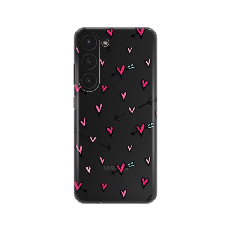 Maskica Silikonska Print Skin za Samsung S911 Galaxy S23 5G Heart Pattern