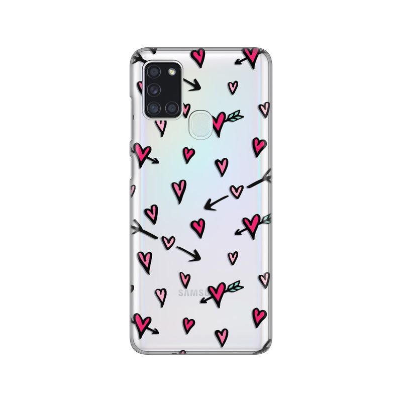 Maskica Silikonska Print Skin za Samsung A217F Galaxy A21s Heart Pattern