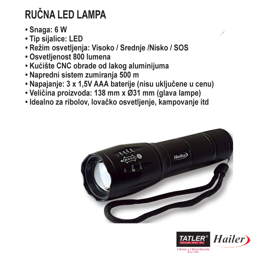 Ručna Led Lampa Tatler