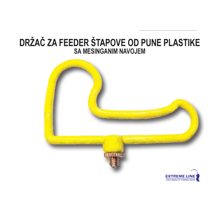 Držač za feeder štapove od pune plastike sa mesinganim navojem