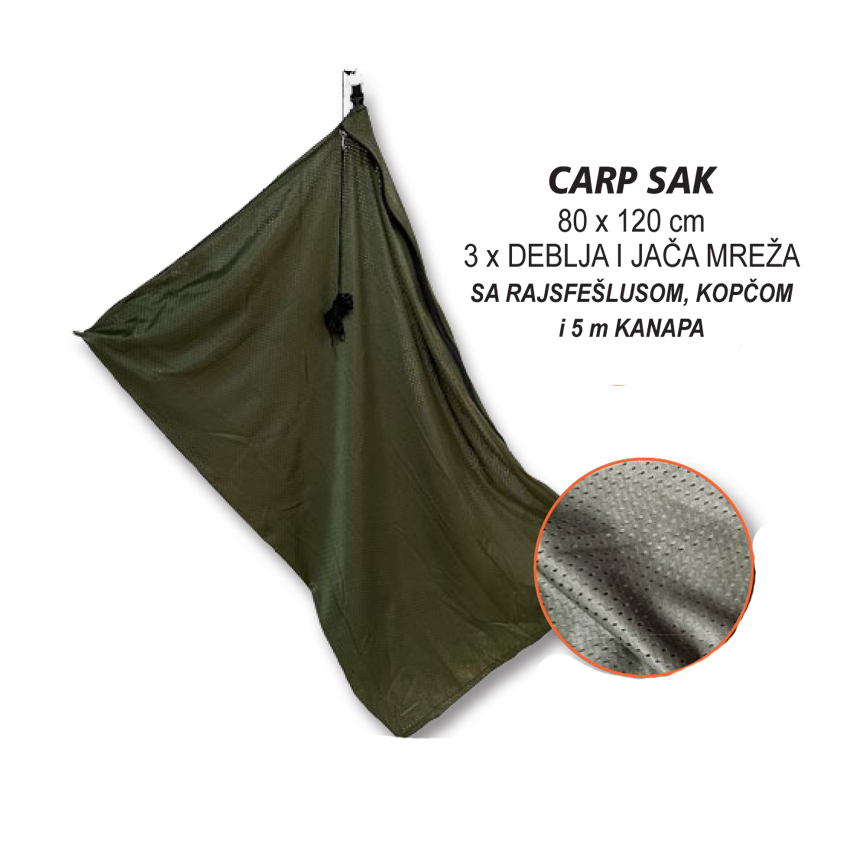 SAK Carp 80 x 120 sa rajflešusom i kanapom 5m