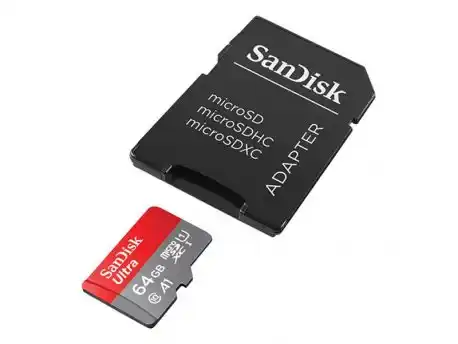 Micro SD 64GB SanDisk Ultra + adapter SDSQUAB-064G-GN6MA