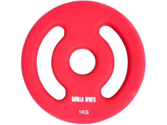 GORILLA SPORTS Set od 2 gumirana tega 30 mm (2 x 1 kg)