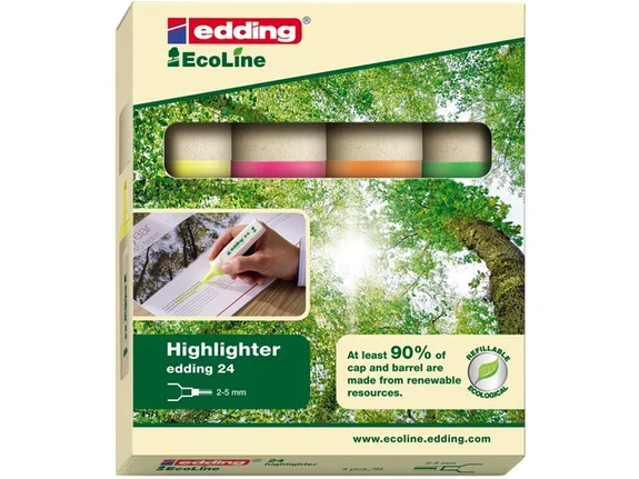 Edding Signiri E-24 EcoLine 2-5mm set 1/4 sortirano