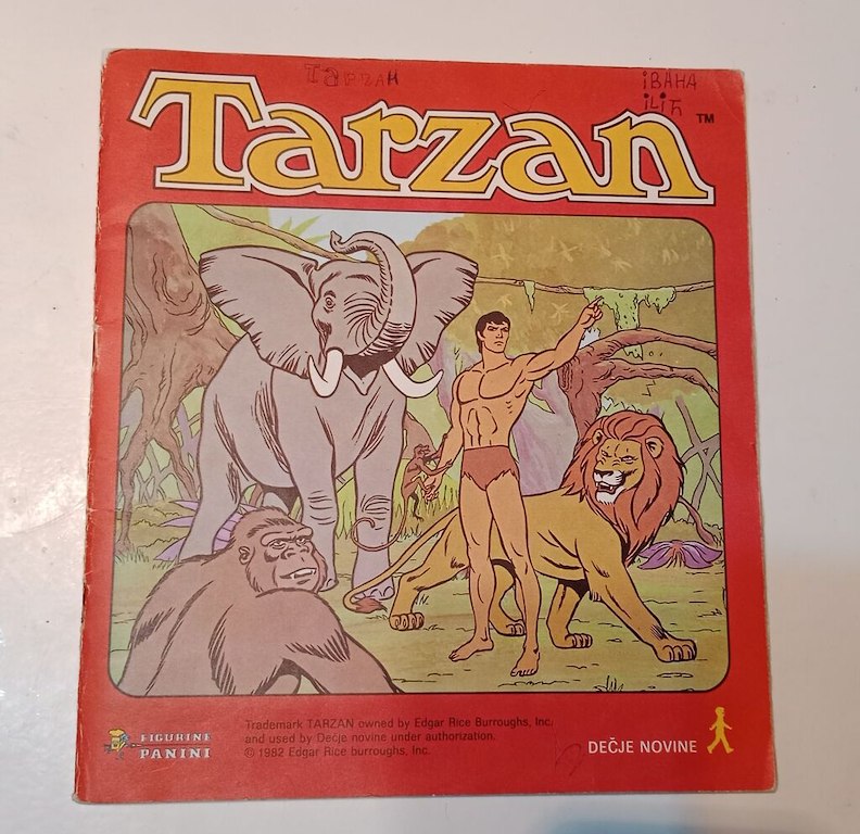 Album sa slicicama TARZAN 1982.Edizioni Panini *izdanje Dečije novine