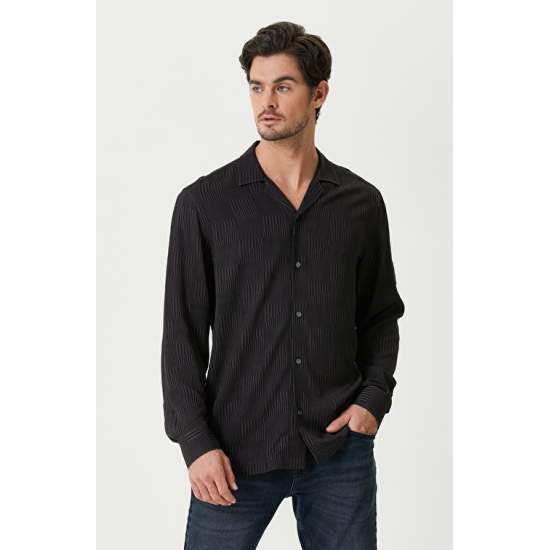 Slim Fit Black Shirt