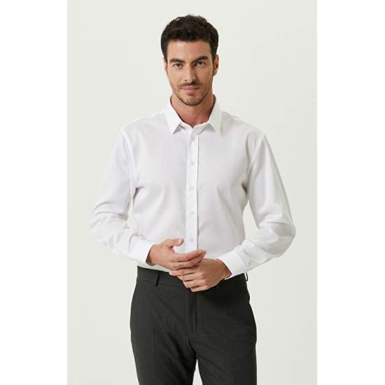 Slim Fit White Non-Iron Shirt