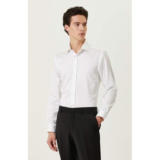 Slim Fit White Non-iron Shirt