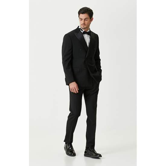 Black Wool Tuxedo Suit