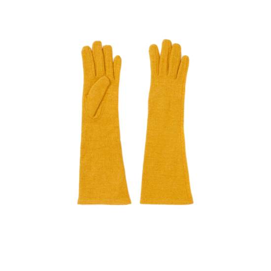 Mustard Women Wool Gloves