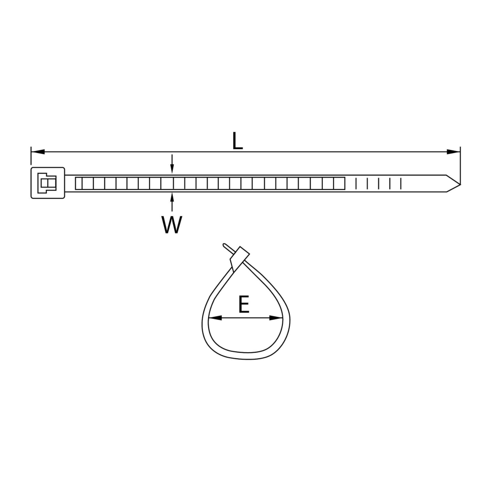 Commel PVC Vezice 2,5mm X 100mm Bela, 100 Kom – C 365-101