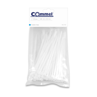 Commel PVC Vezice 3,5mm X 150mm Bela, 100 Kom – C 365-111
