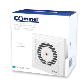Commel Ventilator Fi 100, 220 V, 50 Hz, 12 W, 130 m³/h, 34 dB- C 420-101