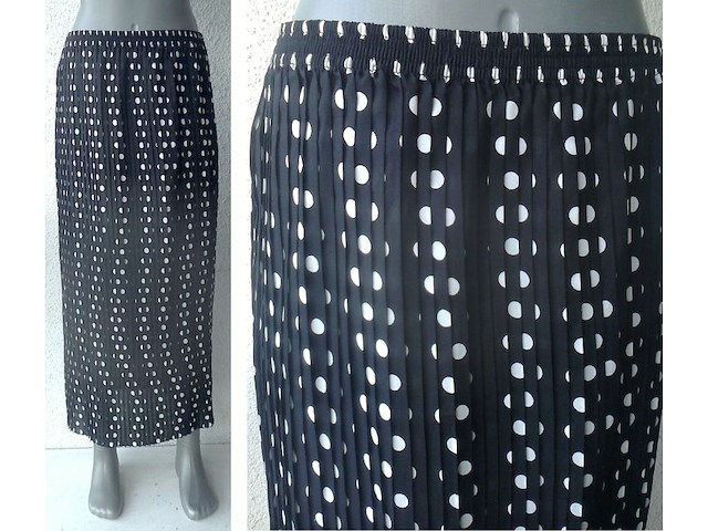 crna plisirana suknja bele tufne br M ili L