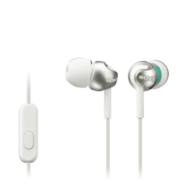 SONY Bubice sa mikrofonom MDR-EX110APW, bela