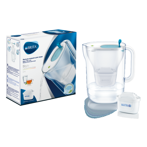 BRITA Bokal za filtriranje vode Style 2,4 L plavi