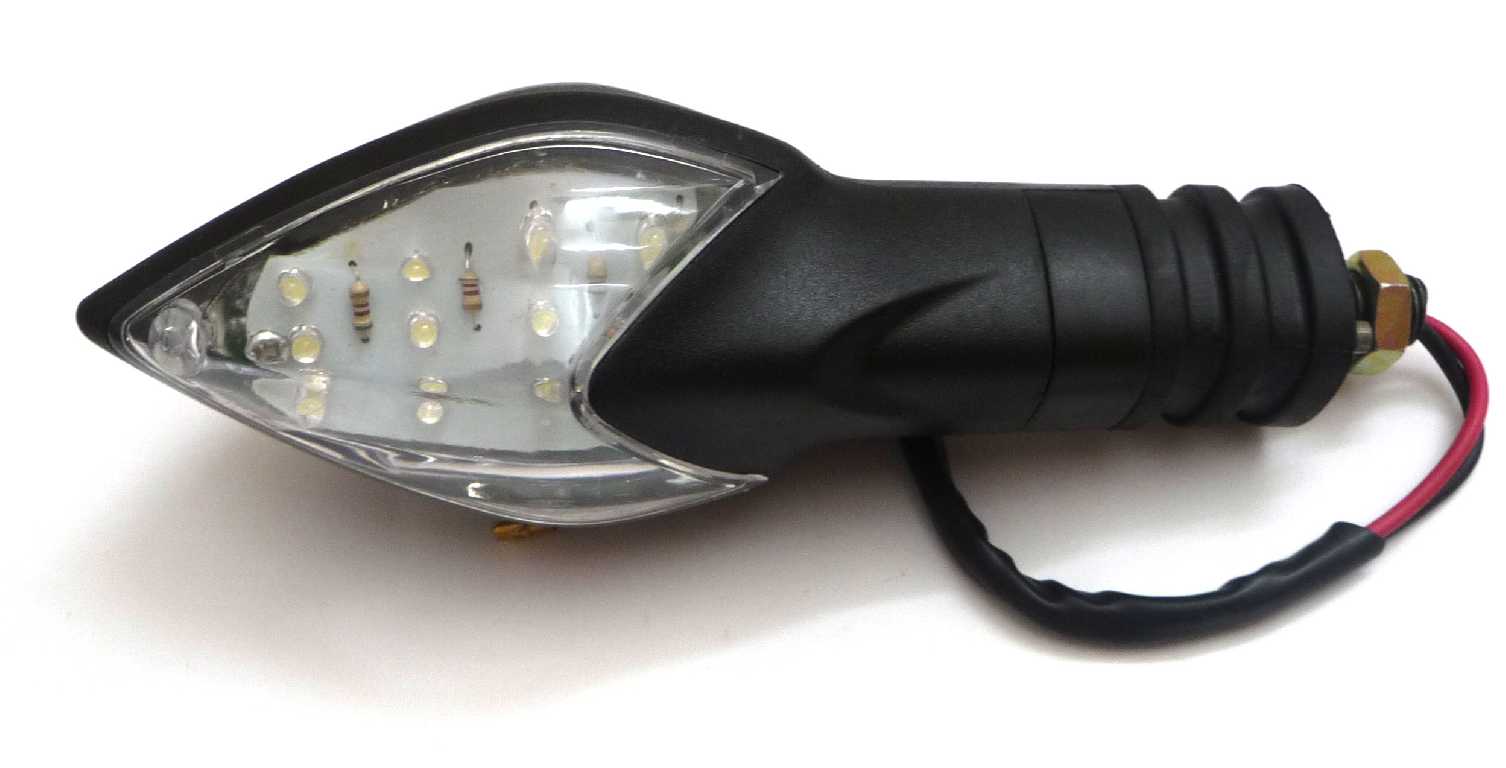 Migavac SY0236, LED beli/crna pozadina Skuter (veliki)
