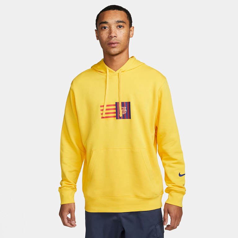 Nike FCB M NSW CLUB HOODIE PO FT, muški duks za fudbal, žuta