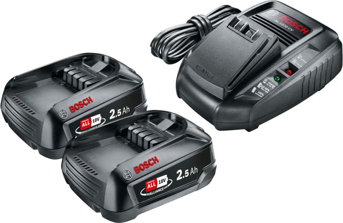 Bosch starter set 2 x akumulator PBA 18V 2,5 Ah + punjač AL 1830 CV (1600A011LD)