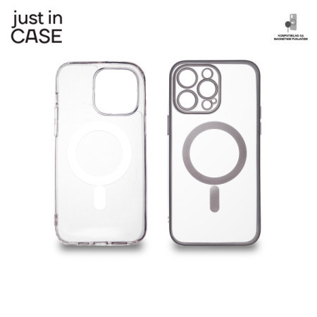 Just in case 2u1 extra case mag mic paket srebrni za iPhone 14 Pro Max ( MAG111SL )