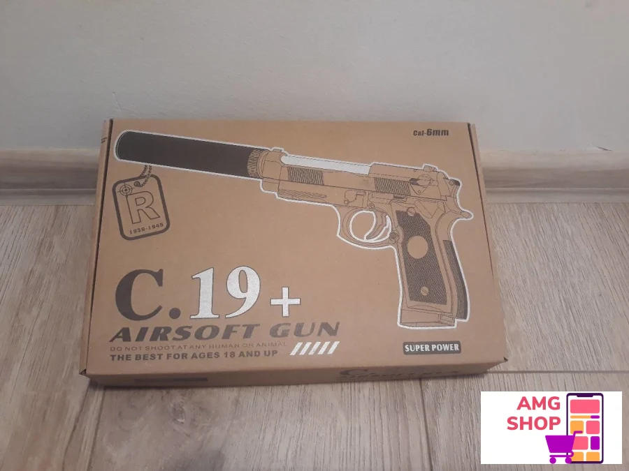 Airsoft pistolj c19-pistolj na kuglice sa prigusivacem - Airsoft pistolj c19-pistolj na kuglice sa prigusivacem