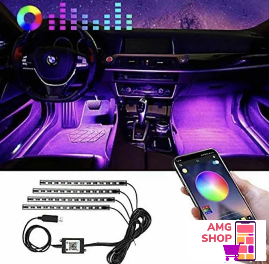 Ambijentalno svetlo osvetljenje led Rgb+ aplikacija auto - Ambijentalno svetlo osvetljenje led Rgb+ aplikacija auto