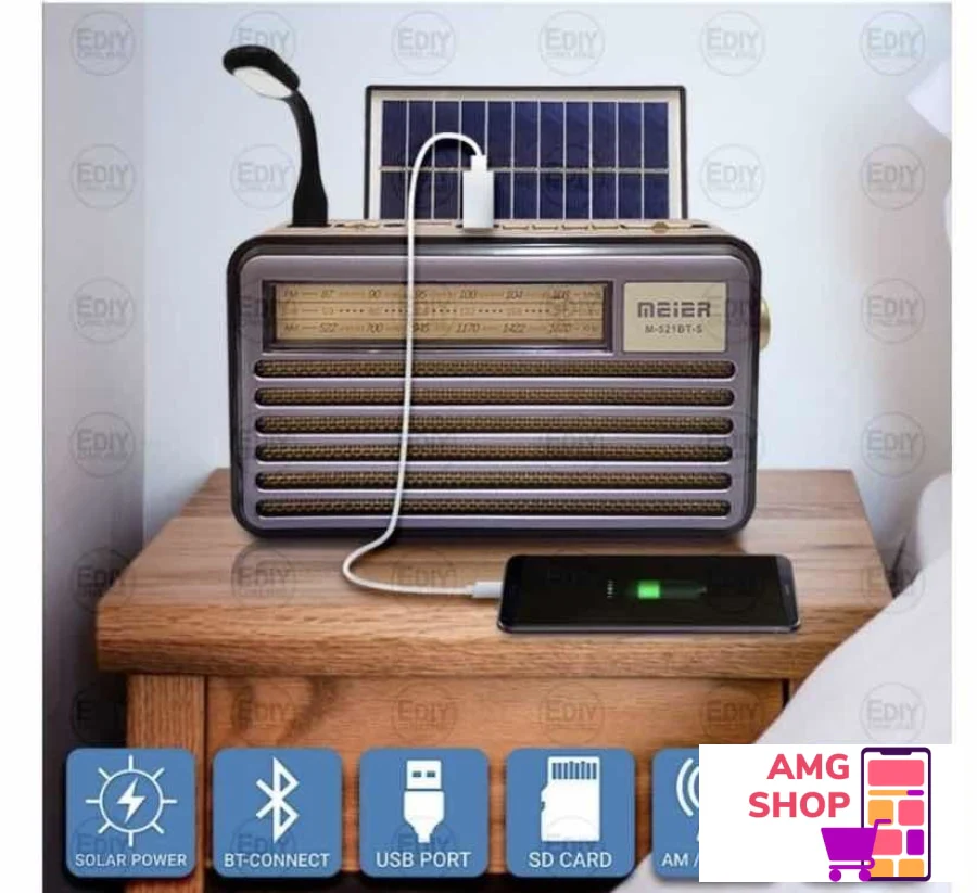 Bluetooth radio zvucnik sa solarnim panelom - Bluetooth radio zvucnik sa solarnim panelom