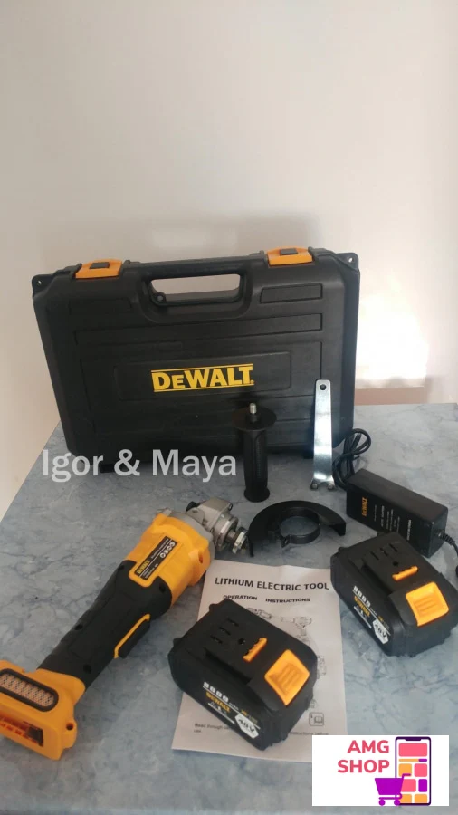 DEWALT Akumulatorska Ugaona Brusilica 48v + 2 Baterije ! - DEWALT Akumulatorska Ugaona Brusilica 48v + 2 Baterije !