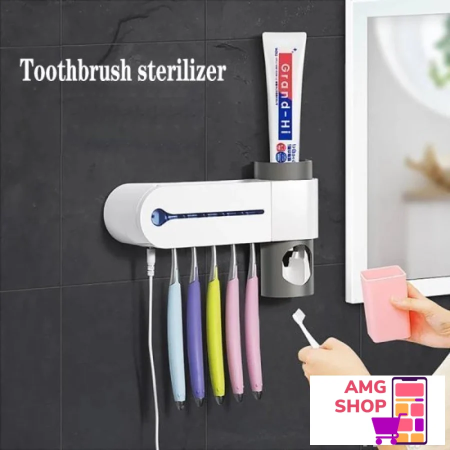 Dozer za pastu za zube + Držač za četkice + Sterilizator - Dozer za pastu za zube + Držač za četkice + Sterilizator