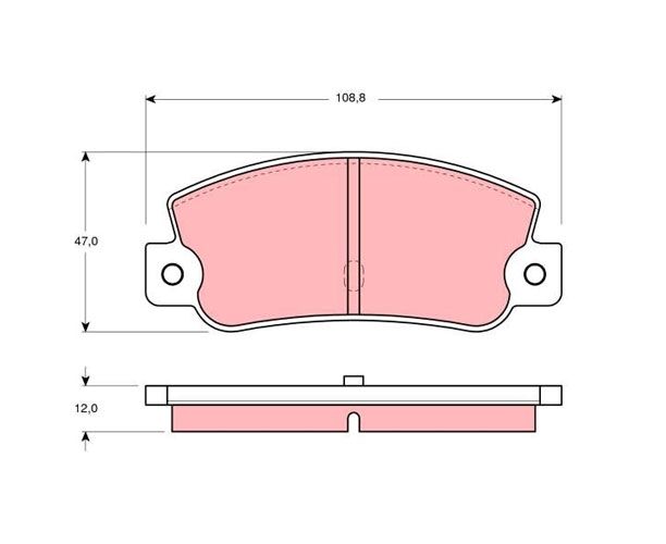 Pločice kočione zadnje TRW GDB360 - FDB456 - 0986461770