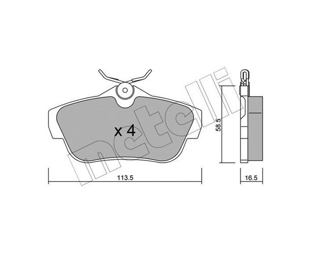 Pločice kočione prednje Metelli 2207120 - 601039 - GDB1740